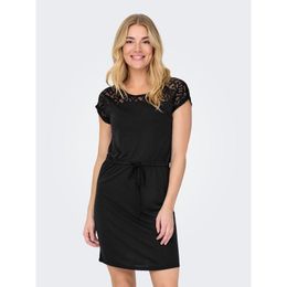 Only Spitzenkleid »ONLSINDY LIFE S/S O-NECK MIX DRESS JRS« Sommerkleid Black M (38) - N-Gr N-Gr M (38) Kurzes Kleid von Only
