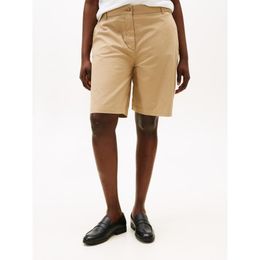 Tommy Hilfiger Curve Shorts »CRV CO BLEND GMD CHINO SHORT« in Großen Größen, Chino Qualität, Logostickerei Beige 54 - N-Gr N-Gr 54 Chinoshorts von...