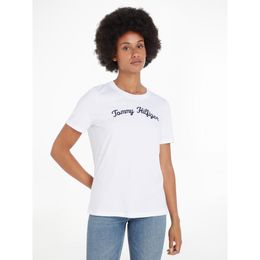 Tommy Hilfiger Kurzarmshirt &raquo;REG SCRIPT C-NK SS&laquo; mit Script Logo-Schriftzug Th Optic White L (40) L (40) Regular Fit Passform: bietet bequemen...