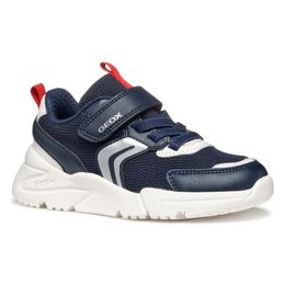 Geox Sneaker »J LOFTUS BOY«, Freizeitschuh, Kindergartenschuh mit Spezial Membrane navy-rot 30 30 Sneaker im Runners Look mit leichter EVA Laufsohle