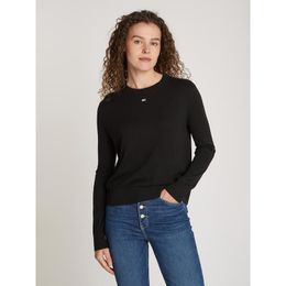 Tommy Jeans Strickpullover &raquo;TJW ESSENTIAL CREW NECK SWEATER&laquo; mit Logostickerei black S (36) S (36) Klassischer Strickpullover von Tommy Jeans
