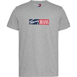 Tommy Jeans T-Shirt &raquo;TJM SLIM ENTRY GRAPHIC TEE EXT&laquo; mit Logo auf der Brust Grey M M Stylisches T-Shirt von Tommy Jeans