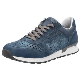 Rieker Sneaker, Schnürschuh, Halbschuh mit luftdurchlässiger Perforation blau used 45 45 Modischer Sneaker mit weichem Schaftrand