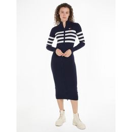 Tommy Jeans Sweatkleid &raquo;TJW STRIPE MIDI SWEATER DRESS&laquo; mit Streifendesign Dark Night Navy L (40) - N-Gr N-Gr L (40) Weiche Viskosemischung: bietet...