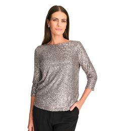 HERMANN LANGE Collection Paillettenshirt im kurzen Schnitt taupe 40 40 Paillettenshirt von HERMANN LANGE