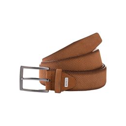 MONTI Synthetikg&uuml;rtel &raquo;VALENCIA&laquo; 3, 5 cm breit, Klassisch-Business, k&uuml;rzbar light brown uni