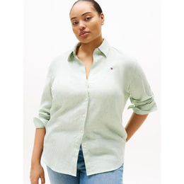 Tommy Hilfiger Curve Hemdbluse »CRV ESS LINEN RELAXED SHIRT« in Großen Größen, Leinenqualität Classic Ithaca/ Fort Green 54 54 Hemdbluse von Tommy...