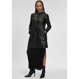 Mauritius Lederweste &raquo;GWVivika&laquo; mit 2-Wege-Rei&szlig;verschluss, Zipper-Detail, Wattierung black S
