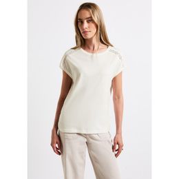 Street One T-Shirt mit Häkeldetails off white 44 44 Damenshirt von Street One