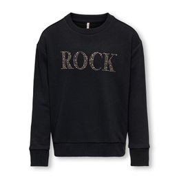 KIDS Only Sweatshirt »KOGAMY LIFE LS STONES O-NECK BOX UB SWT« Black 158/164 158/164 Sweater von KIDS Only für Mädchen