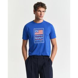 Gant Rundhalsshirt »GRAPHIC SS T-SHIRT« mit einem einzigartigen saisonalen -Grafikprint auf der Brust Lapis blue 3XL 3XL T-Shirt von Gant Menswear