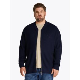 Tommy Hilfiger Big & Tall TOMMY HILFIGER BIG & TALL Strickjacke »BT-RACKING STRUCTURE BASEBALL-B« Große Größen, mit feiner Struktur Desert Sky 4XL 4XL Cardigan von Tommy...