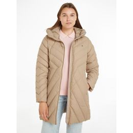 Tommy Hilfiger Steppmantel »CHEVRON MW PADDED COAT« mit mittelstarker Wattierung und Markenlabel Beige S (36) S (36) Steppmantel von Tommy Hilfiger...