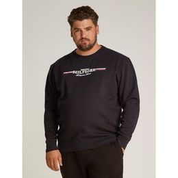 Tommy Hilfiger Big & Tall TOMMY HILFIGER BIG & TALL Sweatshirt »BT-HILFIGER STRIPE SWEATSHIRT-B«, in Großen Größen, Aufdruck in der Brustmitte Black 5XL 5XL Sweatshirt von...