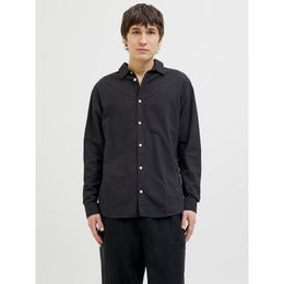 Jack & Jones JACK & JONES Langarmhemd »JJEBREEZE SHIRT LS SN« mit Hemdkragen Black S - N-Gr N-Gr S Cooles Hemd von Jack & Jones