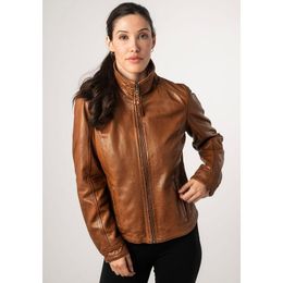 Mauritius Lederjacke »MWWalli« mit Stehkragen cognac M