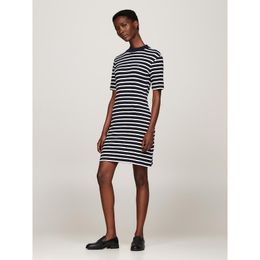 Tommy Hilfiger Shirtkleid »SLIM CODY MOCK-NK DRESS« mit Mock-neck Breton Desert Sky/Ecru XXL (44) - N-Gr N-Gr XXL (44) Shirtkleid von Tommy...
