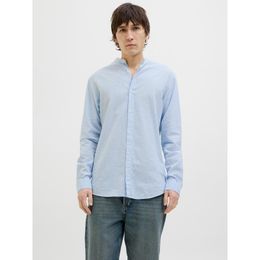 Jack & Jones JACK & JONES Langarmhemd »JJEBREEZE BAND SHIRT LS SN« mit Bandkragen Chambray Blue XS - N-Gr N-Gr XS Cooles Hemd von Jack & Jones