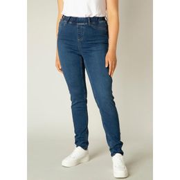 Base Level Curvy Jeansjeggings &raquo;TESSA&laquo; mit angedeuteten Eingrifftaschen und Stretchanteil mid blue used 44 - L&auml;nge 30 L&auml;nge 30 44 Schlupfjeans von...