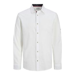 Jack & Jones JACK & JONES Langarmhemd »JJPIERRE SLUB DETAIL SHIRT LS« White S - N-Gr N-Gr S Cooles Hemd von Jack & Jones