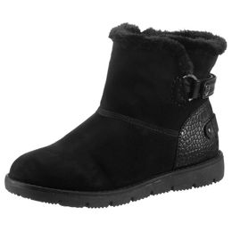 Tom Tailor Winterboots mit Krokoprägung an der Ferse schwarz 40 40 Winterboots mit Zierriegel an der Ferse