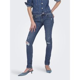 Only Skinny-fit-Jeans »ONLANEMONE MID SK VIS BUT DES DNM PIM« Medium Blue Denim 27 - Länge 30 Länge 30 27 Skinny-fit-Jeans formt eine schlanke...