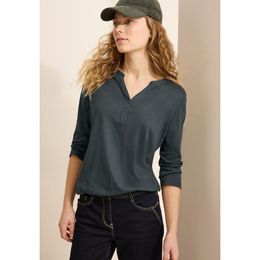 Cecil 3/4-Arm-Shirt mit elastischem Bund slate khaki M (40) M (40) Shirt von Cecil