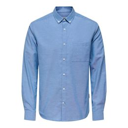 Only & Sons ONLY & SONS Langarmhemd »ONSALVARES SLIM LS OXFORD SHIRT OTL« Cashmere Blue S - N-Gr N-Gr S Cooles Hemd von Only & Sons
