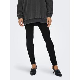 Only Damen Only Highwaist Leggings &raquo;ONLPEONY HW RIB ZIP LEGGING CC PNT&laquo; schwarz XS (34), L&auml;nge 32