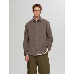 Selected Homme Langarmhemd &raquo;SLHREGOWEN-CORD SHIRT LS NOOS&laquo; Morel M - N-Gr N-Gr M Langarmhemd in Regular Fit: bequem und locker sitzend f&uuml;r...