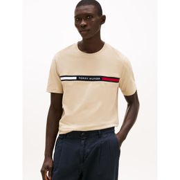 Tommy Hilfiger T-Shirt »HILFIGER CHEST INSERT TEE« Sandalwood XXL XXL Rundhalsshirt von Tommy Hilfiger