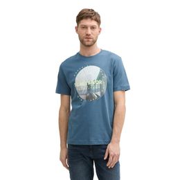 Tom Tailor T-Shirt mit Foto-Print mystical blue S S T-Shirt von Tom Tailor