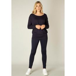 Base Level Langarmshirt »Yolanda« Weiter Schnitt mir formgebendem Einsatz in der Hüfte navy dark blue 40 40 Langamrshirt Yolanda von BASE-LEVEL