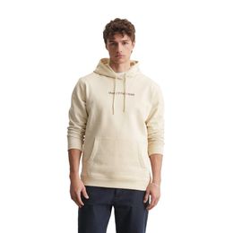 Marc O'Polo MARC O'POLO DENIM Hoodie mit kontrastfarbener Logo-Stickerei Chalky Sands S S Kapuzensweatshirt von Marc O'Polo Denim