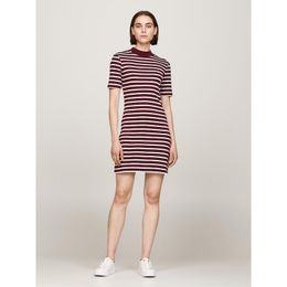 Tommy Hilfiger Shirtkleid »SLIM CODY MOCK-NK DRESS« mit Mock-neck Breton Stp Deep Rouge/ Ecru XXXL(46) - N-Gr N-Gr XXXL(46) Shirtkleid von Tommy...