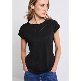 Street One Shirttop mit Deko-Tape Black 36 36 T-Shirt von Street One