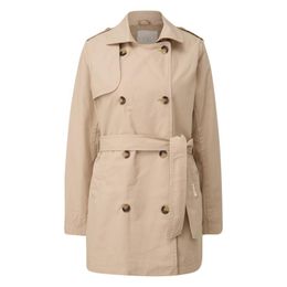 QS Outdoorjacke ohne Kapuze im Trenchcoat-Stil und mit Knopfleiste brown S S Outdoor-Mantel mit Bindegürtel von s.OLIVER