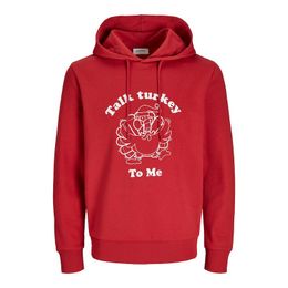 Jack & Jones JACK & JONES Kapuzensweatshirt &raquo;JJXMAS ONE COLOR FUNNY SWEAT HOOD&laquo; Scarlet Sage S S Mit coolen Spr&uuml;chen