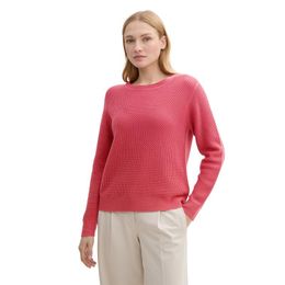 Tom Tailor Rundhalspullover in Strick Optik berry red XL (42) XL (42) Pullover von Tom Tailor
