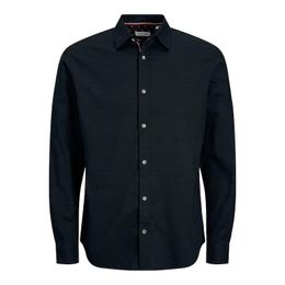 Jack & Jones JACK & JONES Langarmhemd »JJPIERRE SLUB DETAIL SHIRT LS« Sky Captain L - N-Gr N-Gr L Cooles Hemd von Jack & Jones