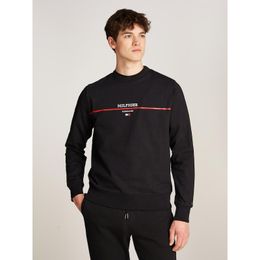 Tommy Hilfiger Sweatshirt &raquo;HILFIGER STRIPE TERRY SWEATSHIRT&laquo; Black S S Sweatshirt von Tommy Hilfiger Menswear