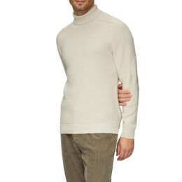 s.Oliver Rundhalspullover mit Rippbündchen white L L Pullover von s.Oliver