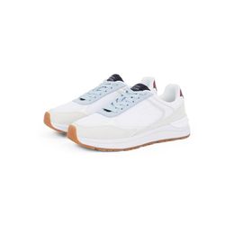 Tommy Hilfiger Keilsneaker »CASUAL FASHION RUNNER MIX«, Freitzeitschuh, Halbschuh, Schnürschuh im Kontrast-Look weiß kombiniert 41 41 Trendiger...