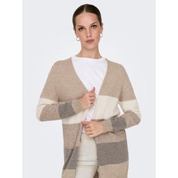 Only Strickjacke »ONLLESLY L/S OPEN CARDIGAN KNT NOOS« Feather Gray Stripes:W. Whitecap gray/Beige/leafless/Feather Gray XL (42) XL (42) Langer...