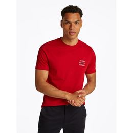Tommy Hilfiger Rundhalsshirt »HILFIGER STACK TEE« Medium Red XL XL T-Shirt von Tommy Hilfiger Menswear
