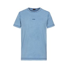 BOSS Orange T-Shirt »Tokks« mit Markenlabel Open Blue462 L L Kurzarm für angenehme Bewegungsfreiheit