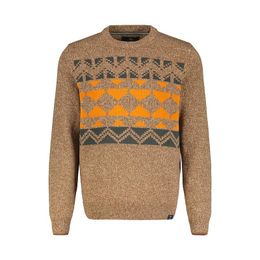 Lerros Strickpullover mit Jaquard-Muster bold camel L L Langarmpulli für Herren von Lerros