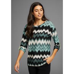Laura Scott 3/4-Arm-Shirt mit Allover-Print schwarz-gemustert 32/34 32/34 Shirt von Laura Scott