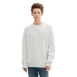 Tom Tailor Denim Rundhalspullover mit grober Strickstruktur offwhite colorful neps S S Pullover von Tom Tailor Denim