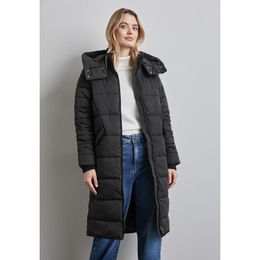 Street One Winterjacke mit abnehmbarer Kapuze Black 40 40 Lange Jacek f&uuml;r Damen von Street One